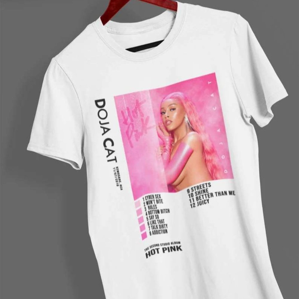 Doja Cat Unisex Hot Pink Rapper Unisex Tee T-Shirt - Gem
